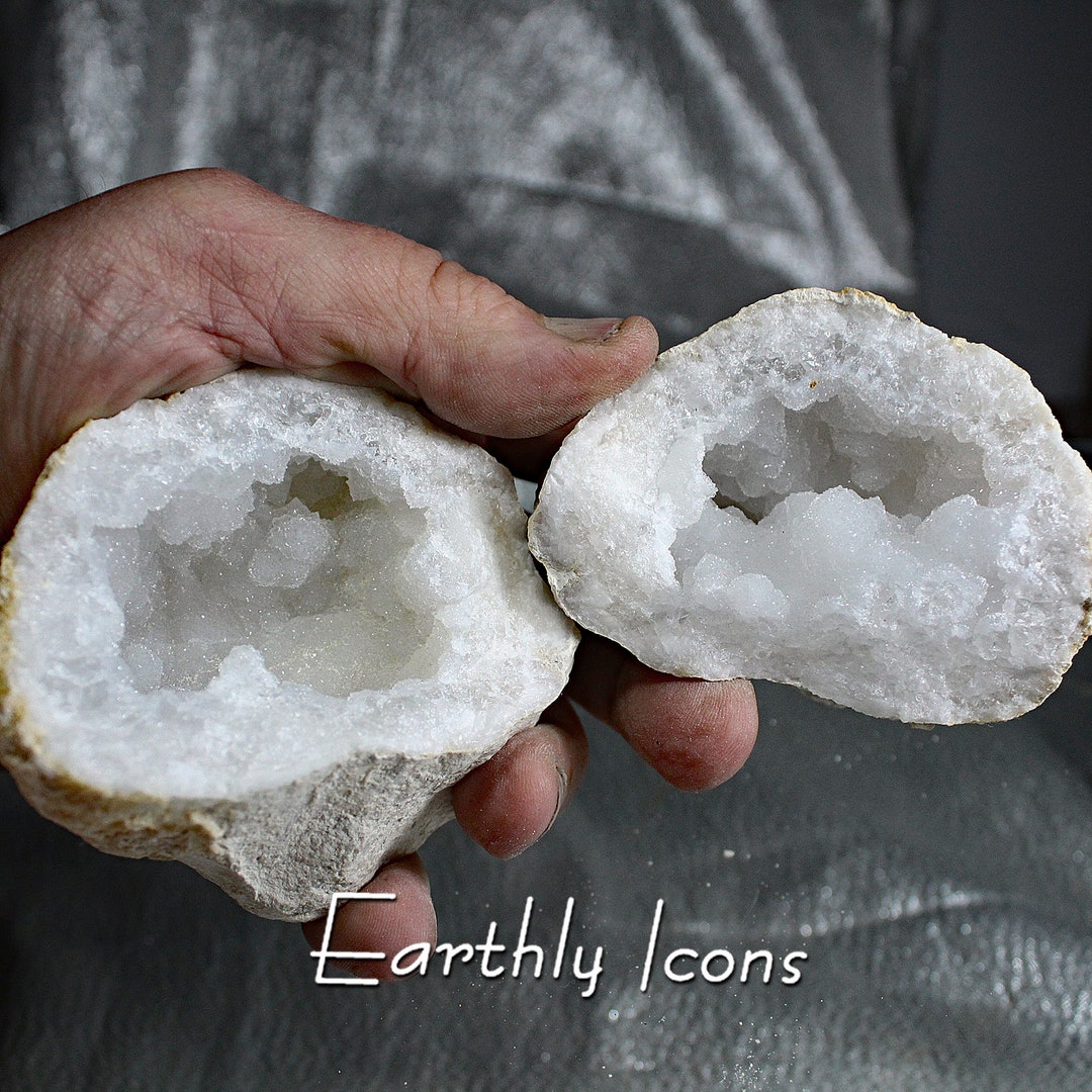 Clear Quartz Geode Morocco; Full Quartz Crystal Geode; Whole White ...
