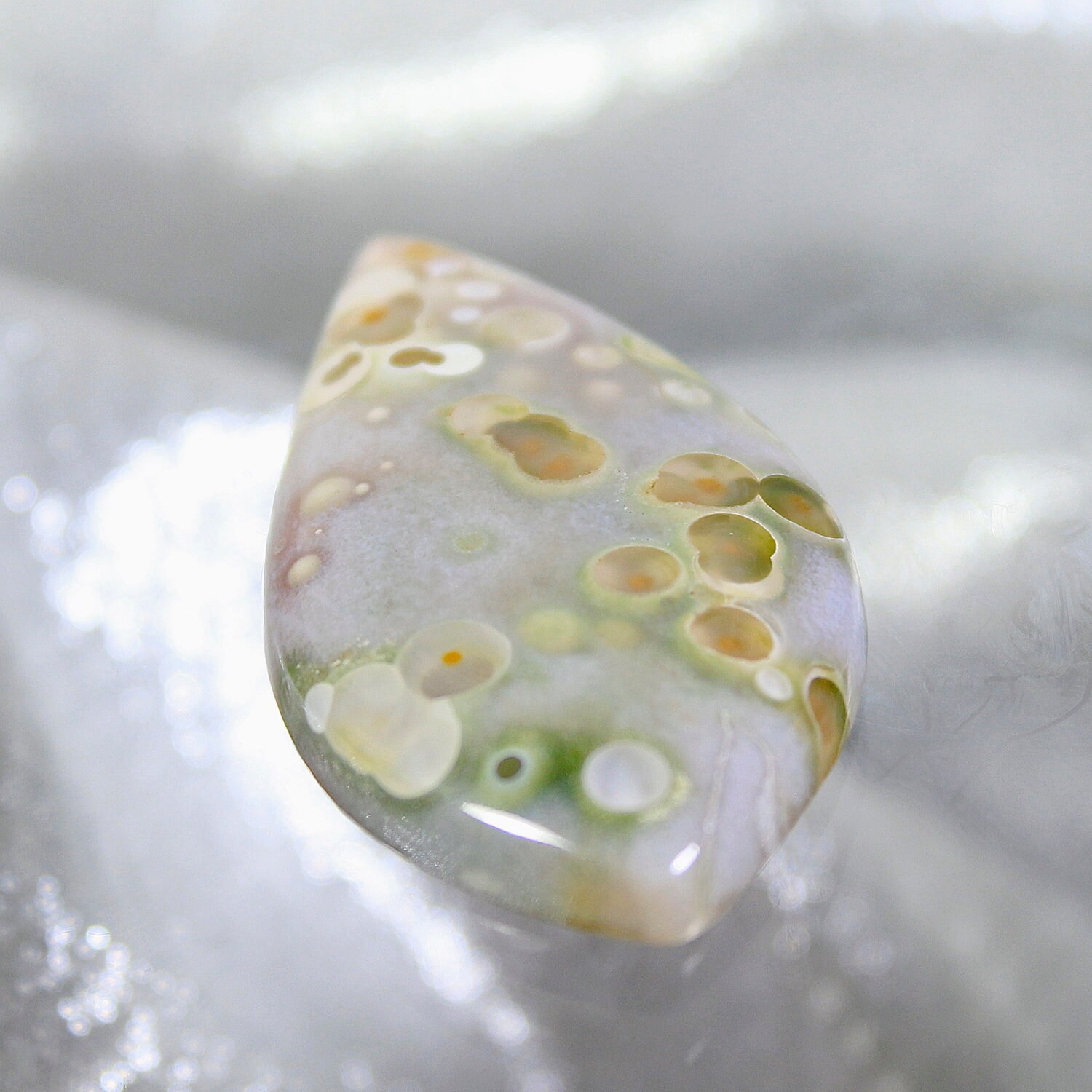 Large Unique Ocean Jasper Designer Cut Cabochon