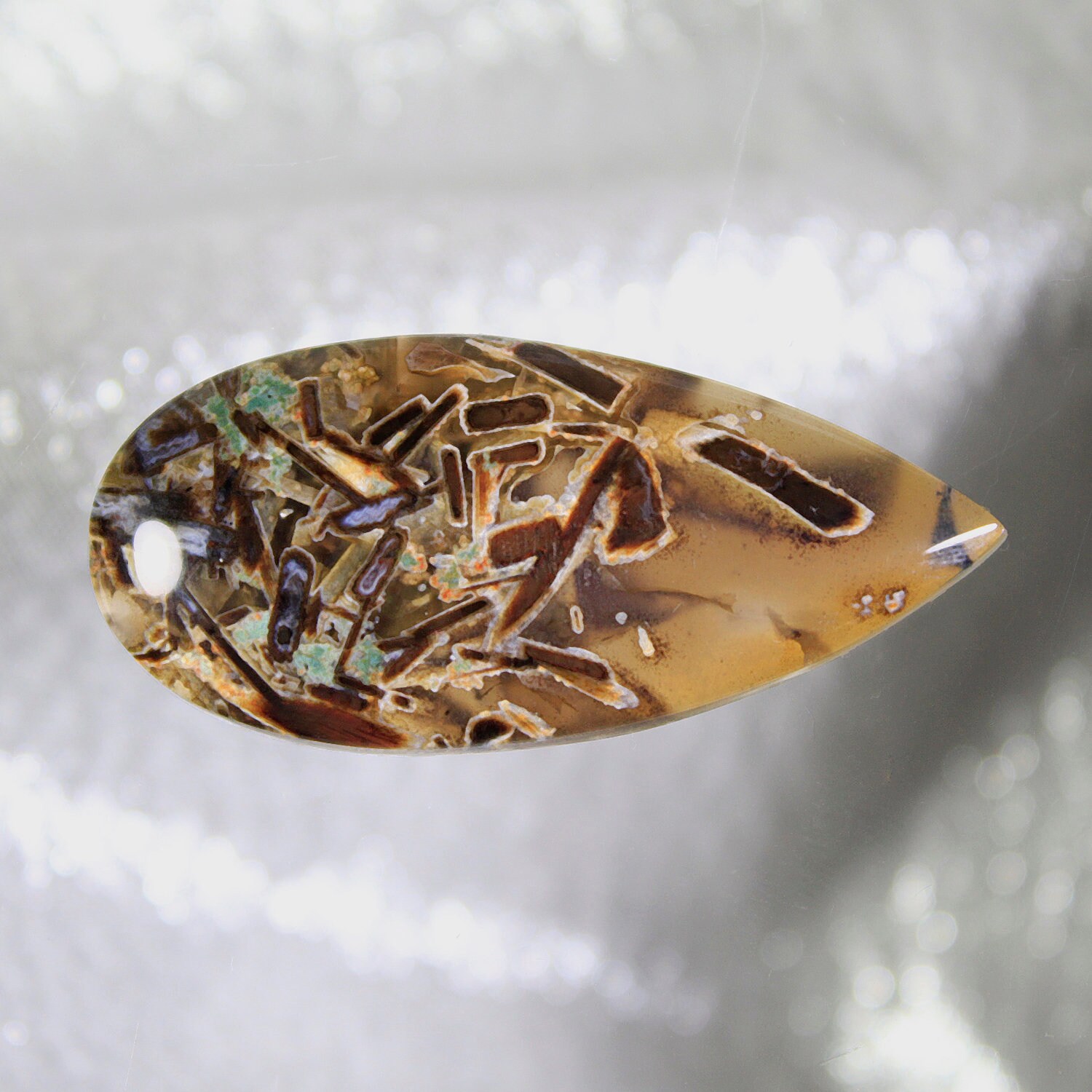 Turkish Ankara Stick Agate Designer Cut Cabochon