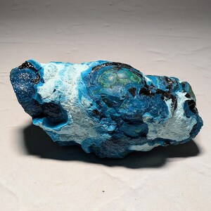 Heterogenite on Chrysocolla and Malachite From Congo; Raw Black ...