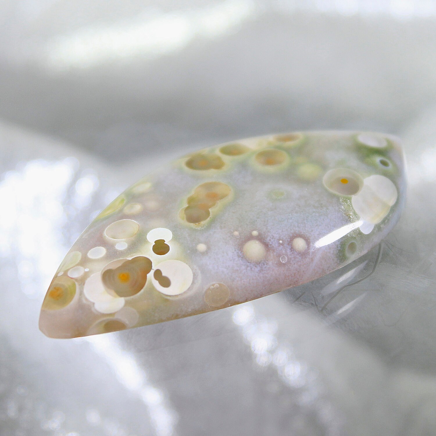 Large Unique Ocean Jasper Designer Cut Cabochon