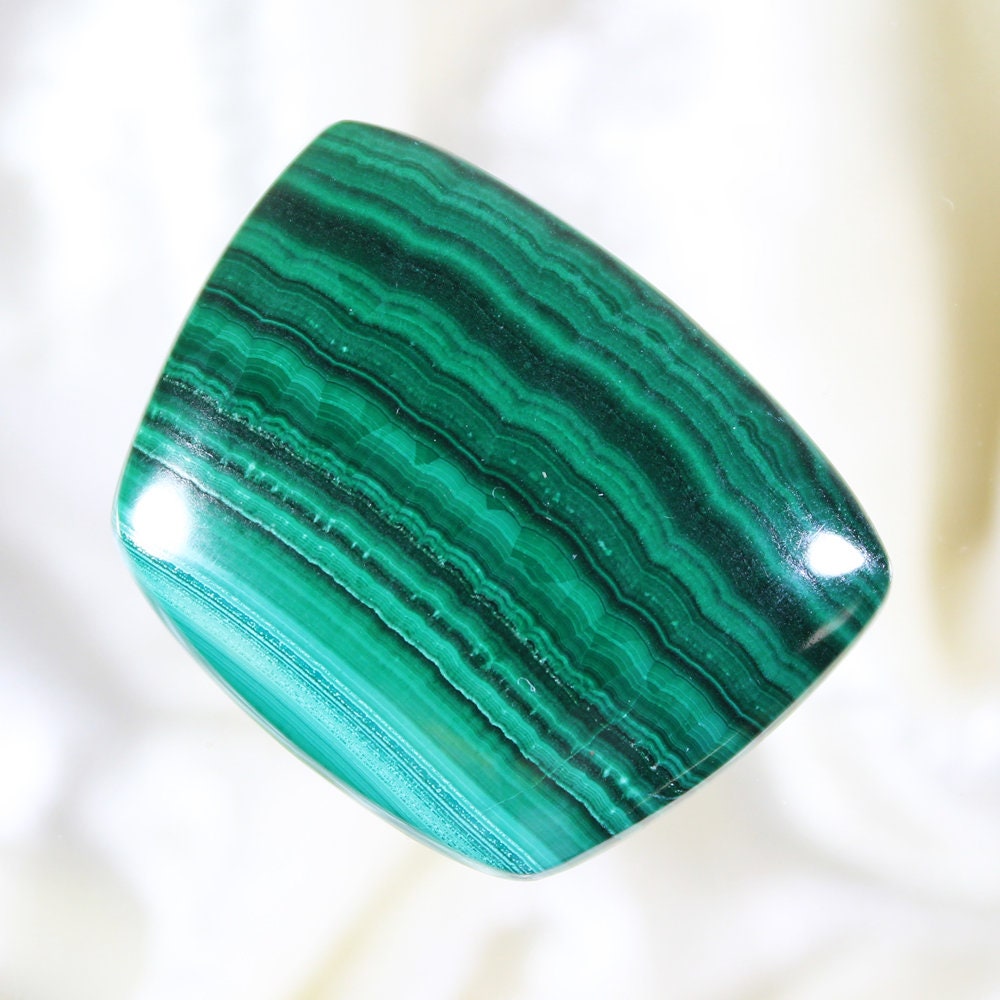 Large Malachite Designer Cut Cabochon, Designer Cabochons