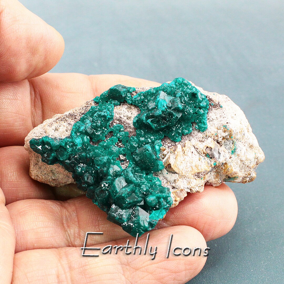 Dioptase From Sanda Hills Republic of the Congo Raw Mineral Specimen Dioptase Crystals Raw ...