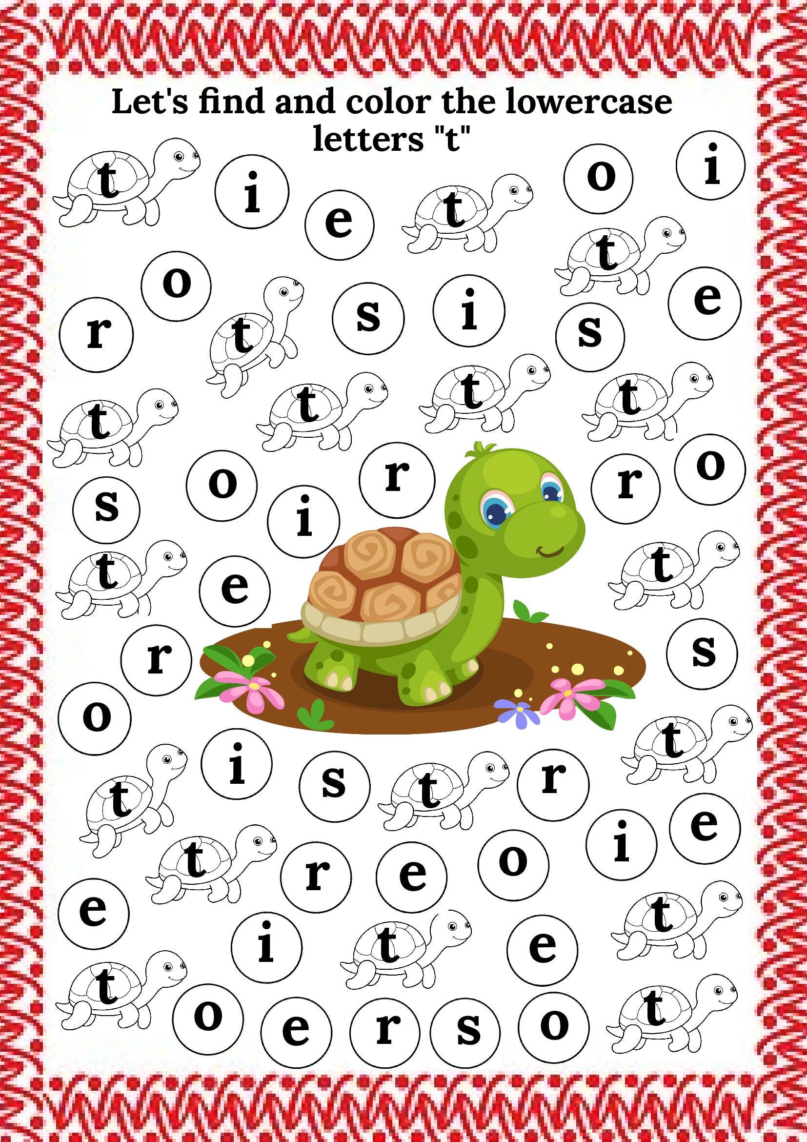 Alphabet Letter Hunt Worksheets A-Z, Lowercase Letter Recognition ...