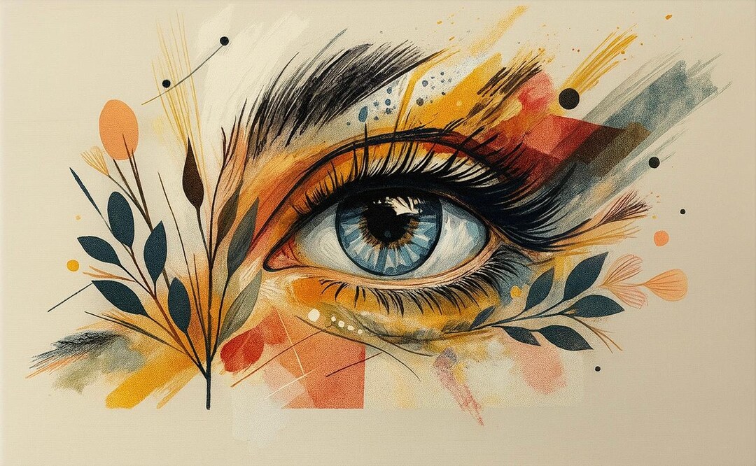 Stylish Eye Poster, Eye Chart Wall Art, Modern Optometry Print, Digital ...