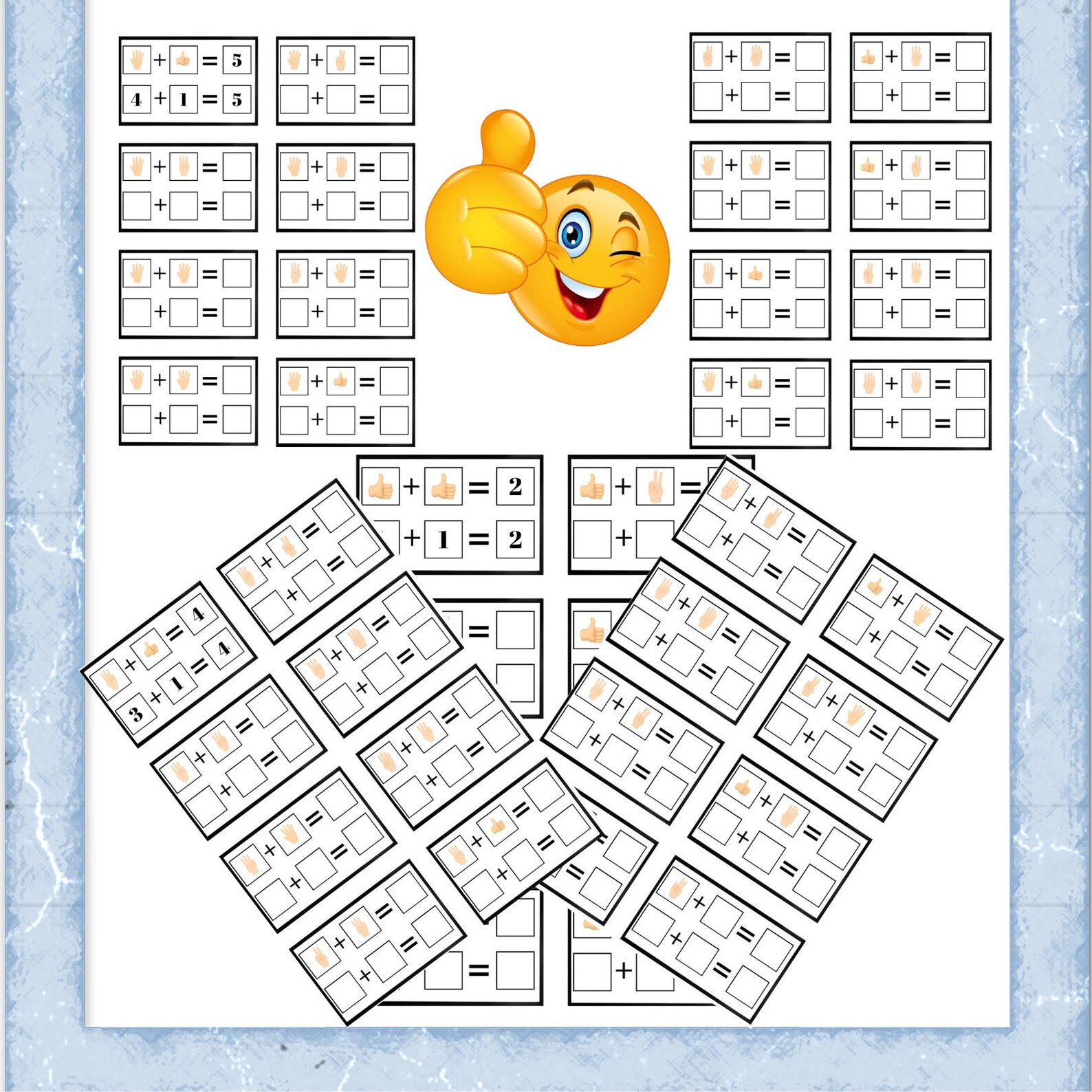 Finger Counting Addition Worksheets: Preschool Kindergarten Math (PDF ...
