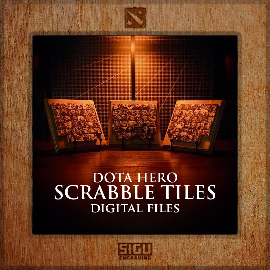 103 Dota 2 Heroes – Laser Engraving Scrabble Tile Set (digital Files ...