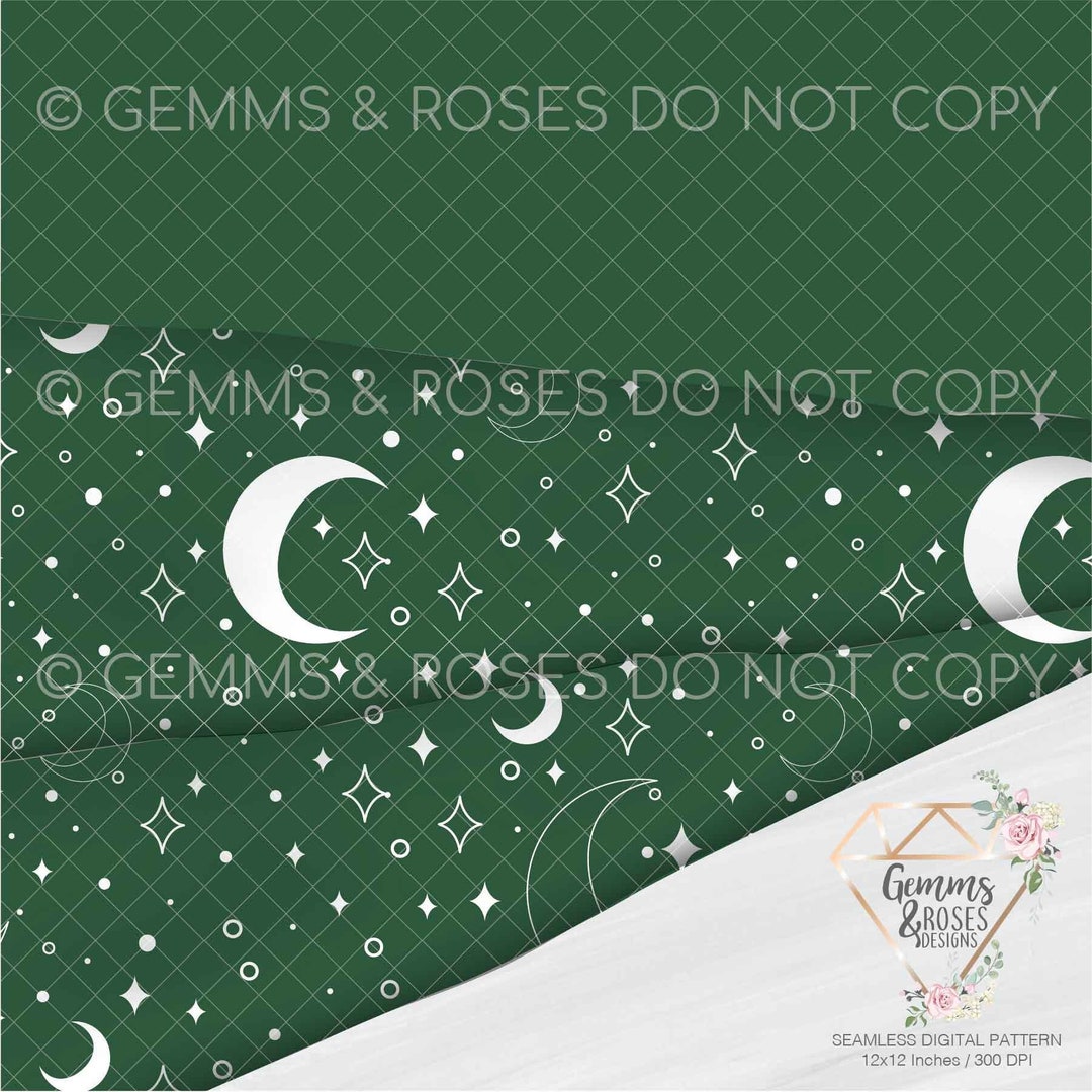 Forestcore Coordinate Green Sublimation DTG PNG, Witch, Occult, Stars ...