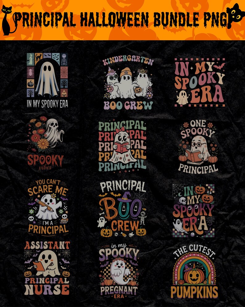 Spooky School Principal Halloween PNG Bundle (digital Download) - Etsy