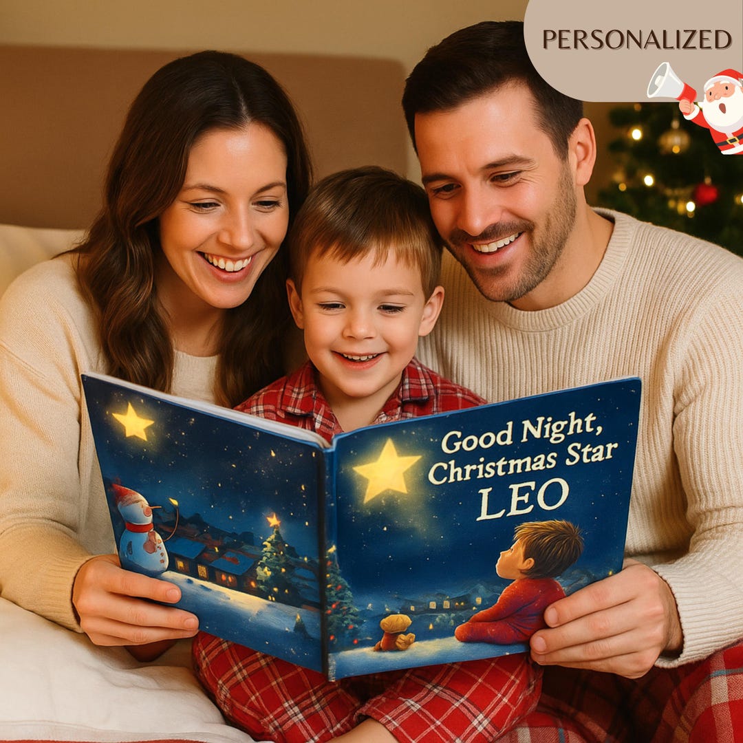 Personalized Christmas Good Night Book, Custom Kids Storybook With Name ...