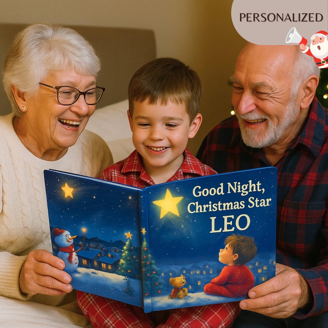 Personalized Christmas Good Night Book, Custom Kids Storybook With Name ...