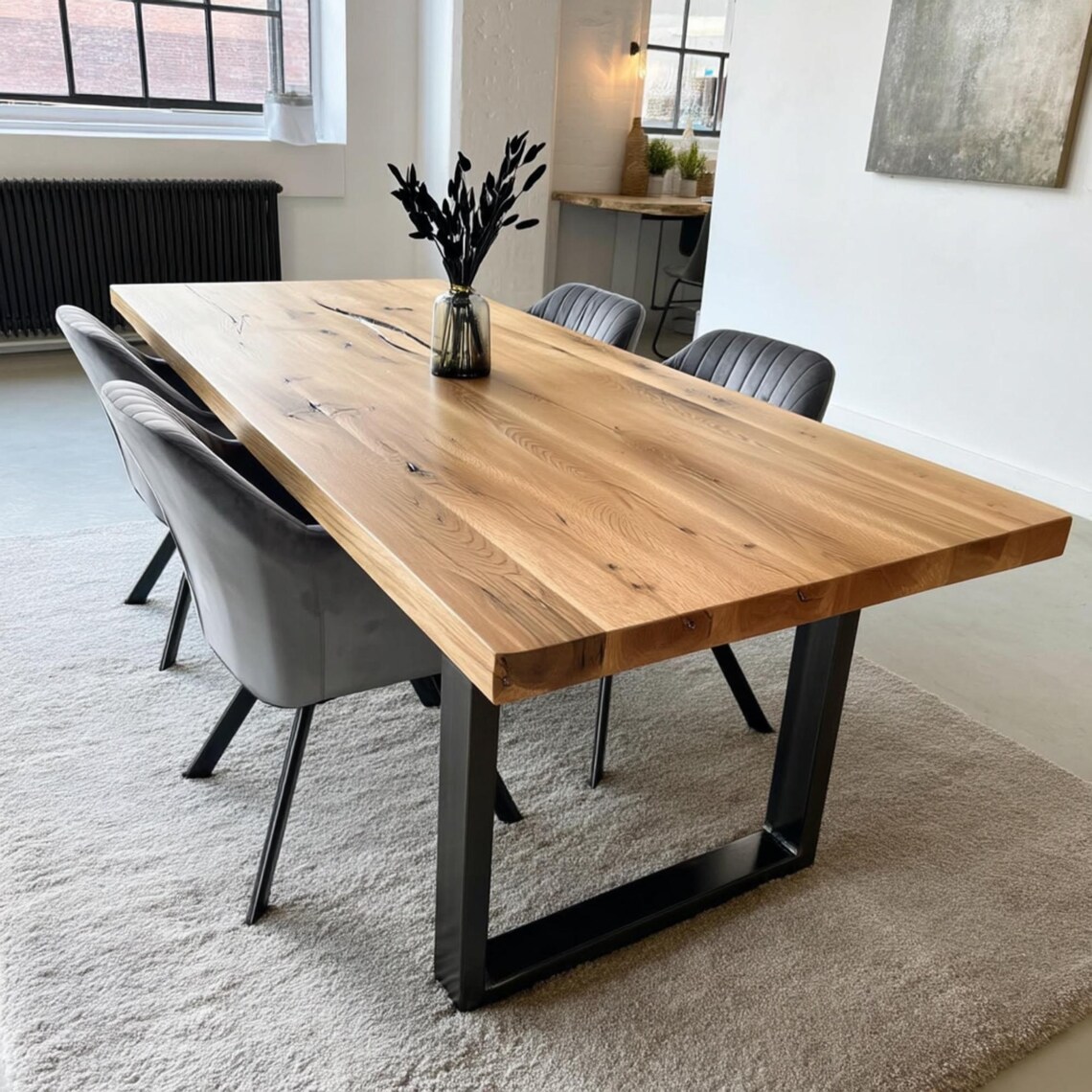 Dining Table, Live Edge Table, Rustic Kitchen Table, Handmade Table ...