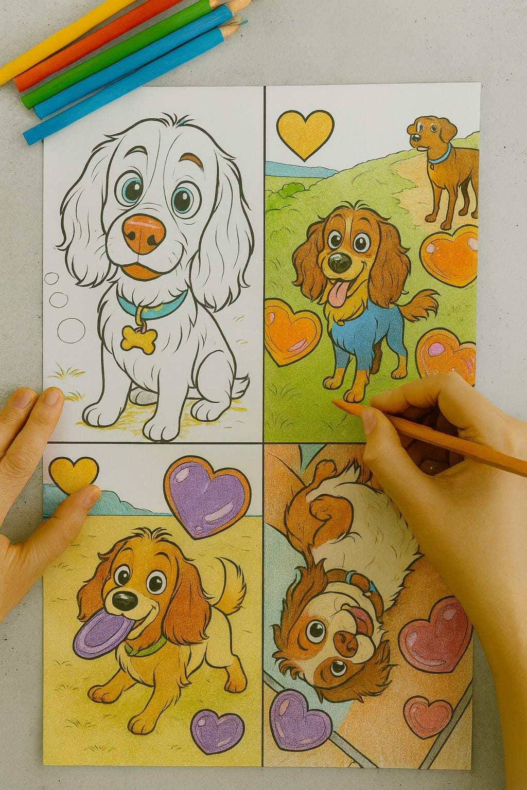Dog Colouring Pages: Pup Parade PDF Bundle for Kids & Adults (11 Pages ...