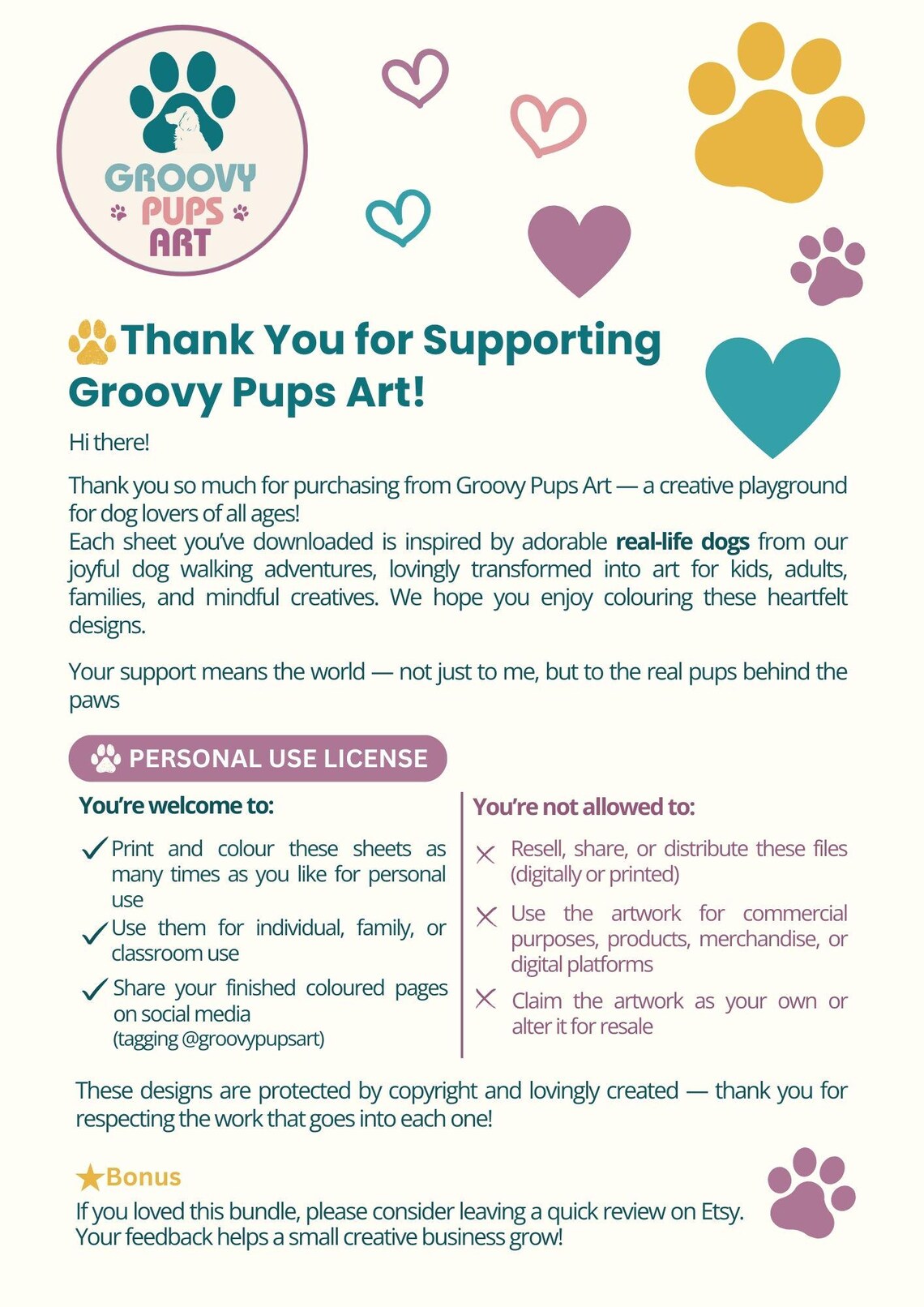 13 Dog Colouring Pages | Printable PDF Bundle | Level-beginner: Easy ...