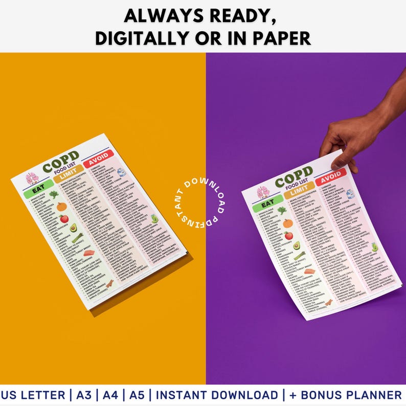 COPD Diet Food List, Diet Sheet for Chronic Obstructive Pulmonary ...