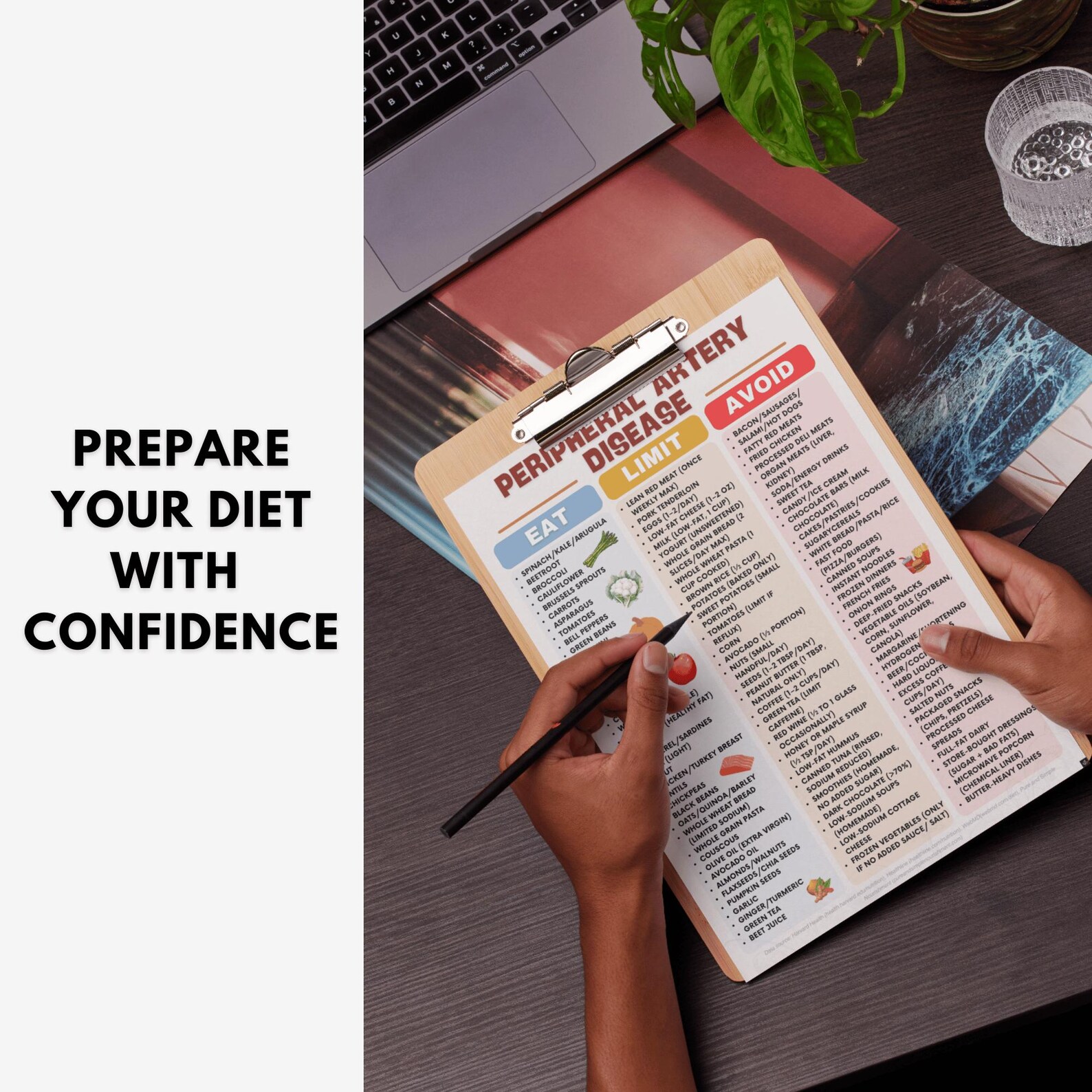 Peripheral Artery Disease Food List Printable, Artery Health Diet ...