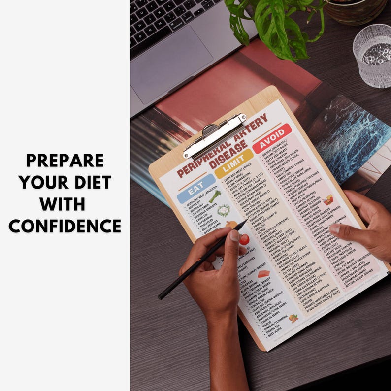 Peripheral Artery Disease Food List Printable, Artery Health Diet ...