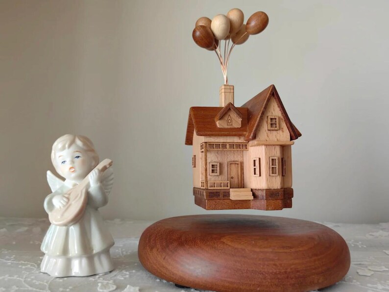 Magnetic Floating Wooden House Automaton – Rotating Magnetic Levitation ...
