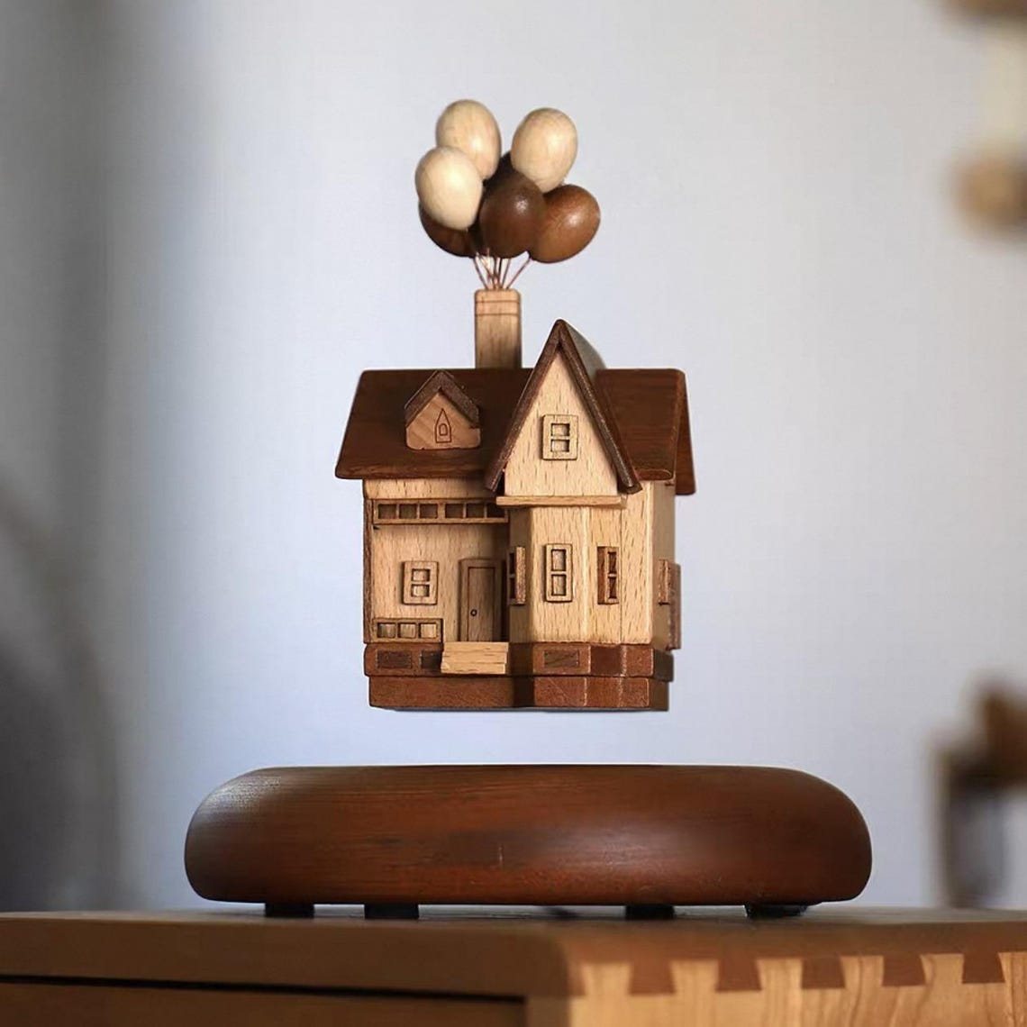 Magnetic Floating Wooden House Automaton – Rotating Magnetic Levitation ...