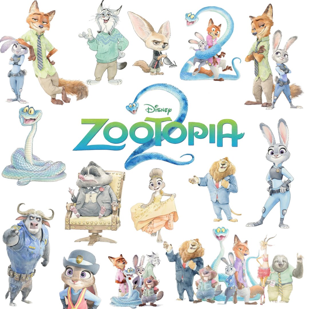 50+ Zootopia 2 Clipart PNG, Zootopia SVG, Transparent Background ...
