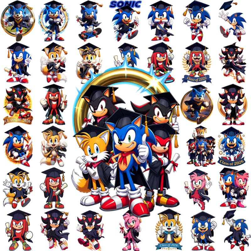 Sonic Graduate Svg - Etsy