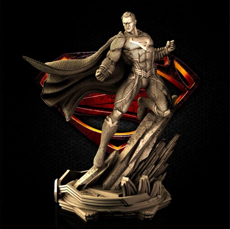 The Strongman - Man of Steel Sculpture 3D Print File STL - Etsy