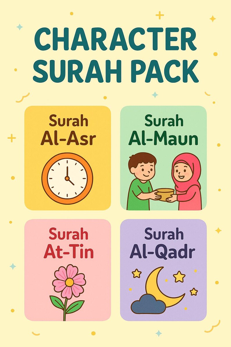 Character Building Surah Pack: Quran Learning Posters & Activities ...