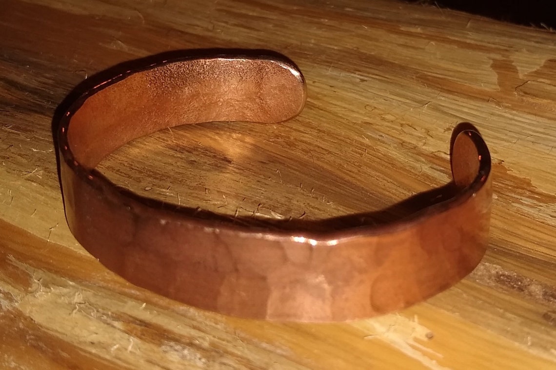 Rustic Copper Cuff Bracelet 1/2 Wide Hand Forged 08 - Etsy