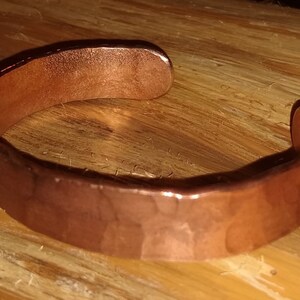 Rustic Copper Cuff Bracelet 1/2 Wide Hand Forged 08 - Etsy