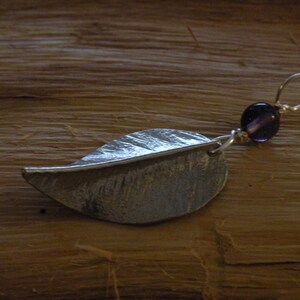 Nickel Leaf Pendant Beaded Fold Form L030 - Etsy