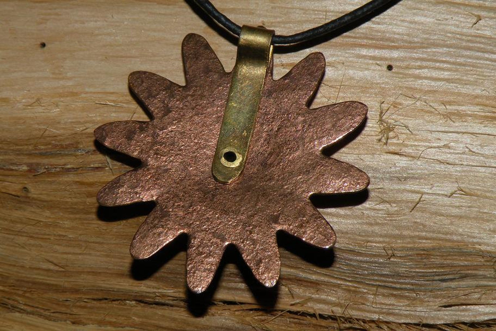 Brass Sun Pendant 1 1/2 Dia. Hand Forged | Etsy