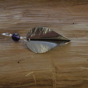 Nickel Leaf Pendant Beaded Fold Form L030 - Etsy