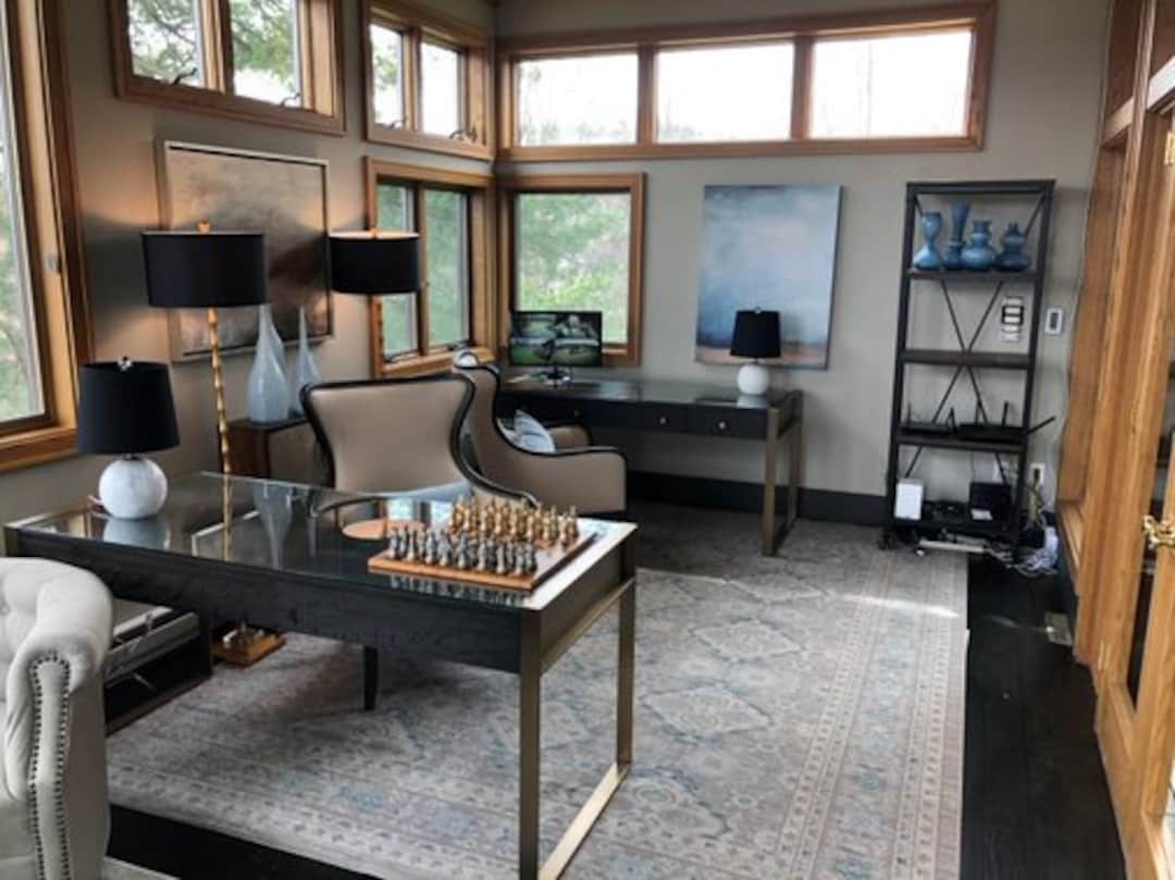 Transitional Office Decor Ideas - Online Design Service - Classic ...