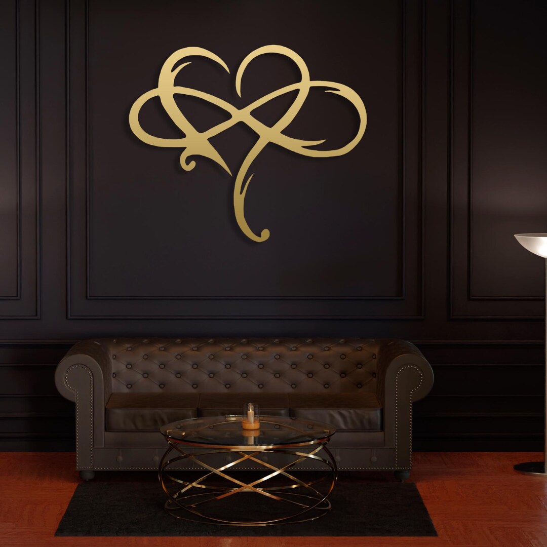 Infinity Heart Metal Wall Art: Minimalist Love Home Decor - Etsy