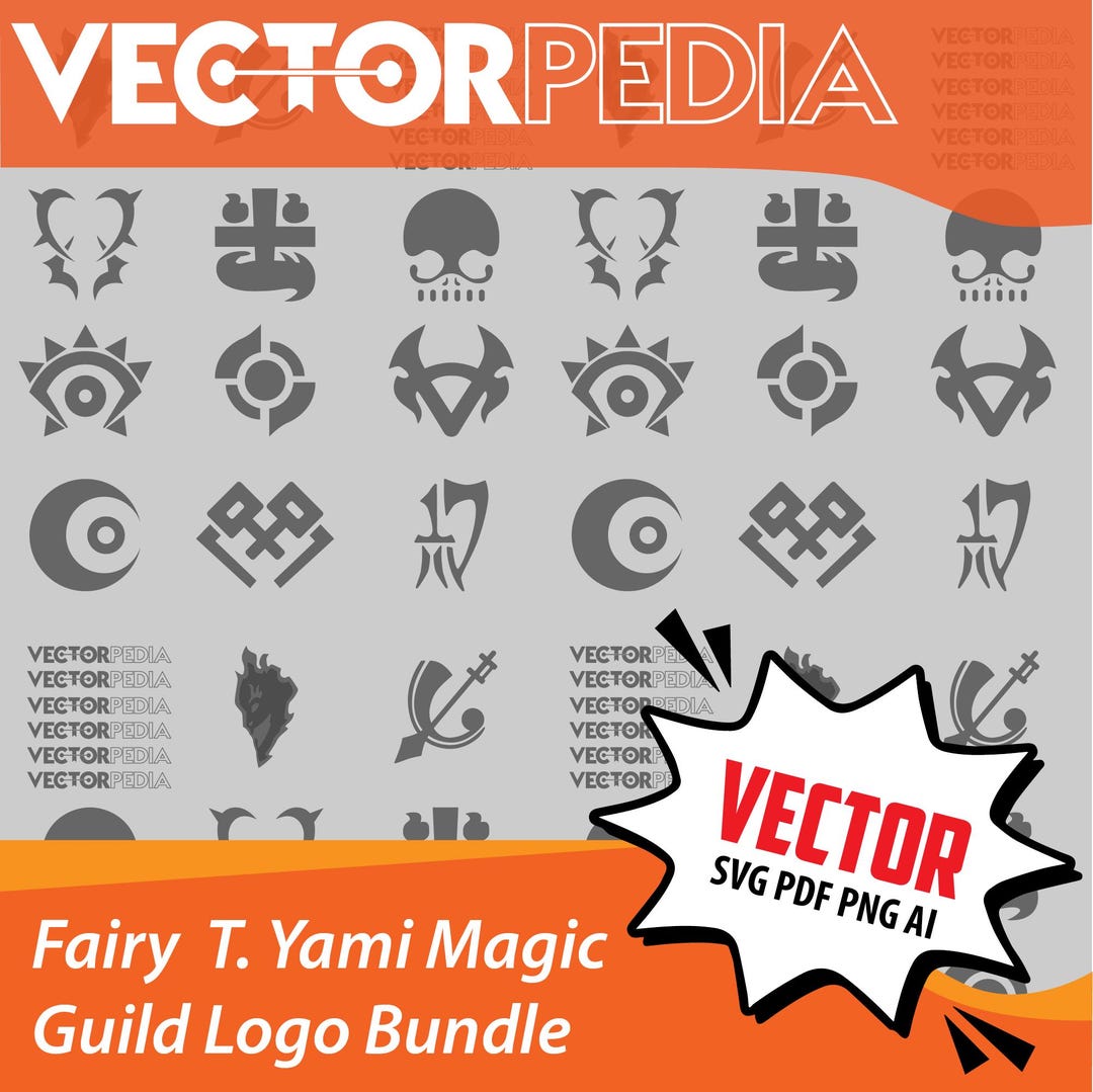 Dark Magic Guild Vector Logo Bundle - Anime Symbol & Emblem Set | SVG ...