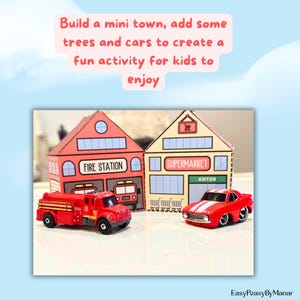 3D Paper City: Community Buildings Craft Kit (PDF Pattern) - Etsy