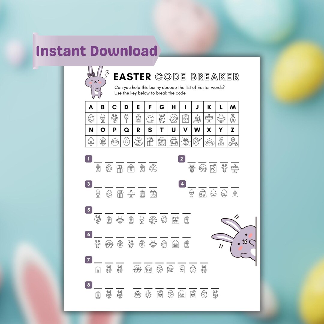 Easter Code Breaker Printable, Secret Message Game (A4/US Letter ...