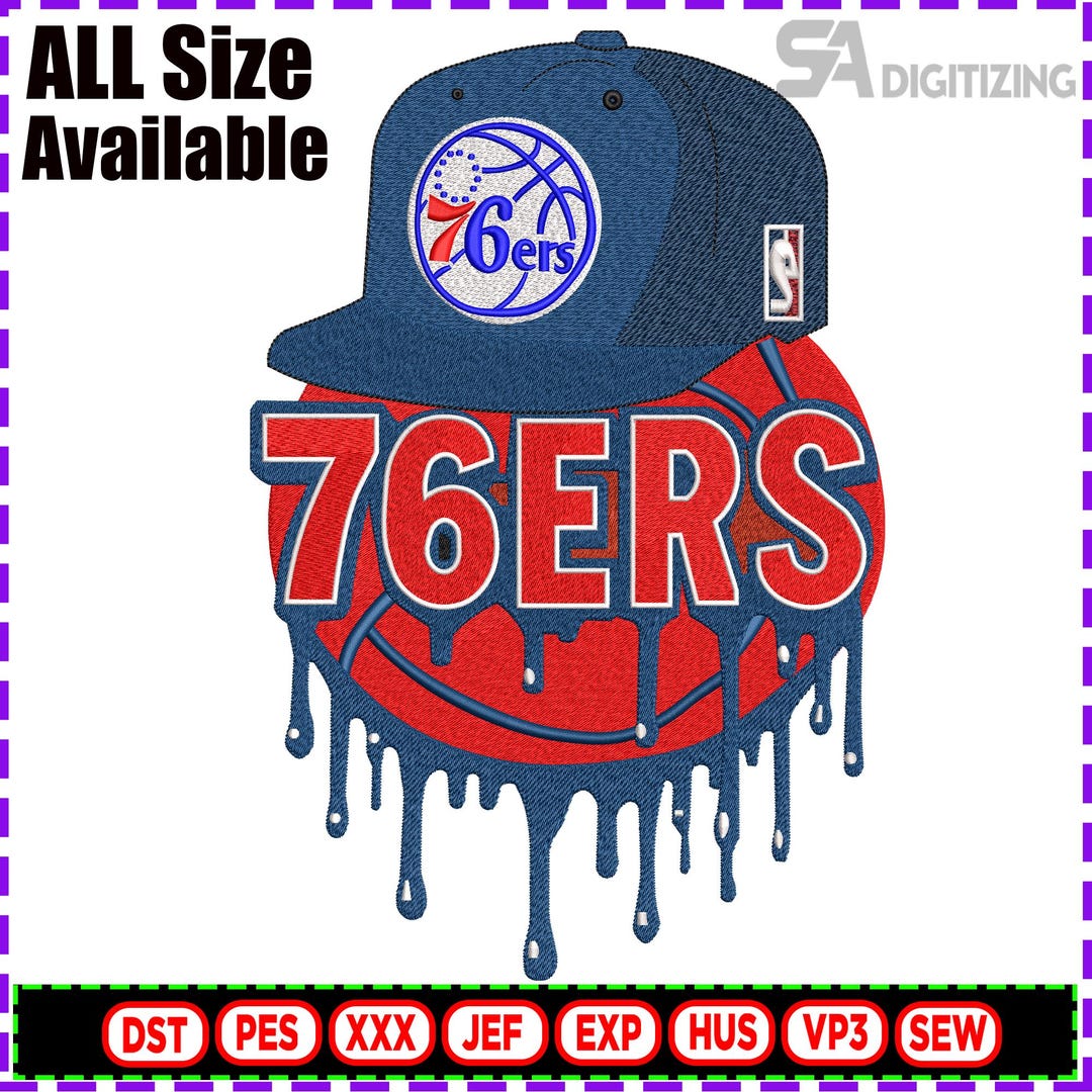 Philadelphia 76ers Embroidery Design - Etsy
