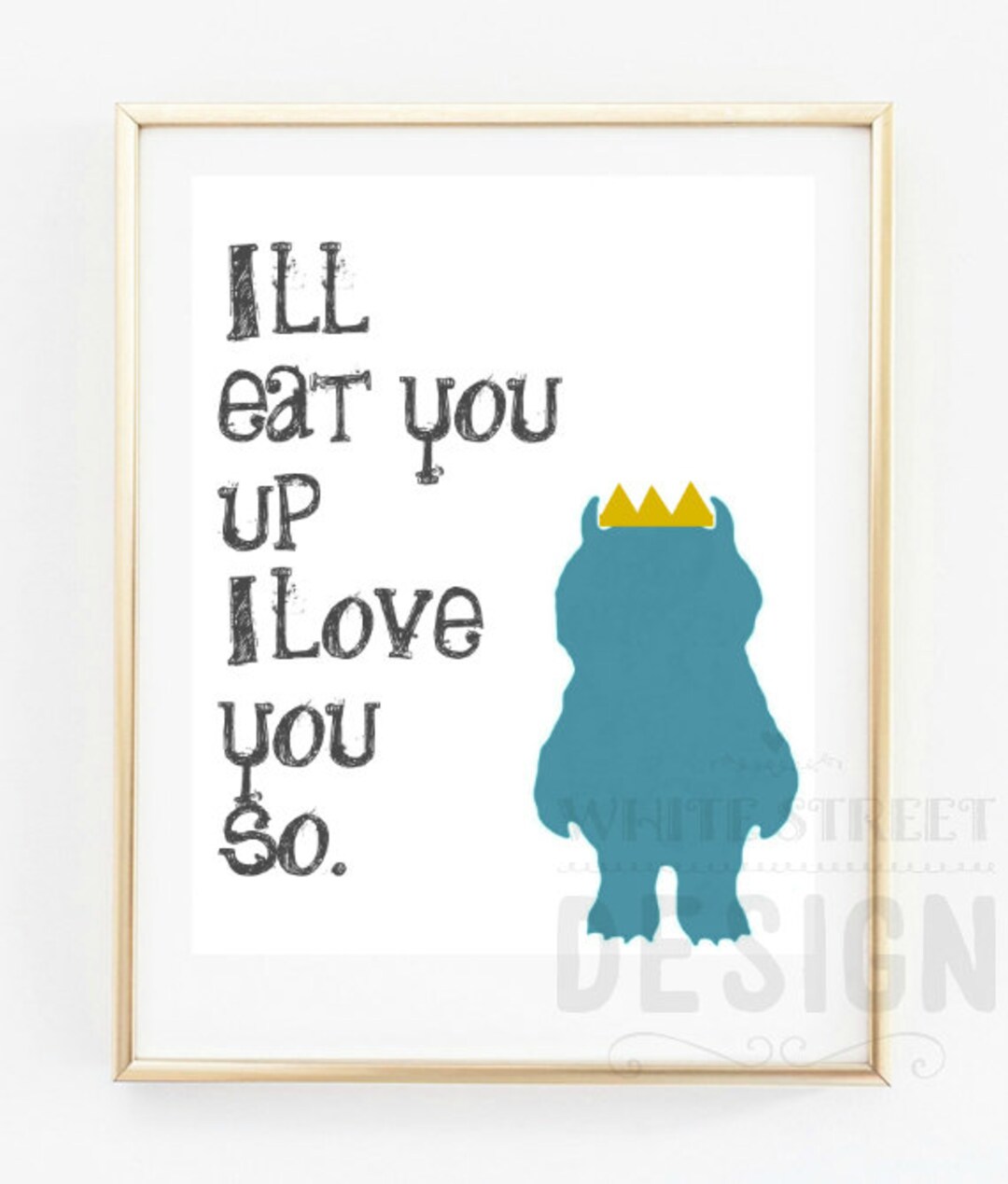 I'll Eat You up I Love You so Instant Download Art Print Multiple Sizes ...
