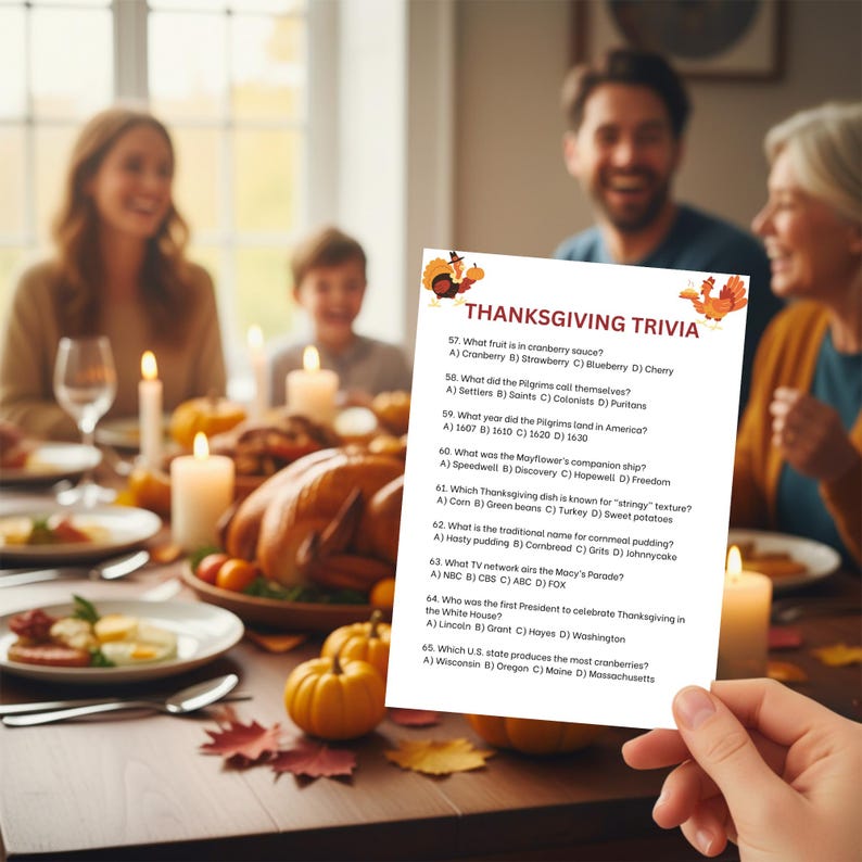 Thanksgiving Trivia Game Printable | Fun Family & Teen Thanksgiving ...