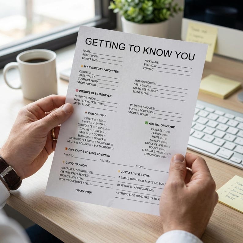 Getting to Know You Employee Forms | Employee Favorites & All About Me ...