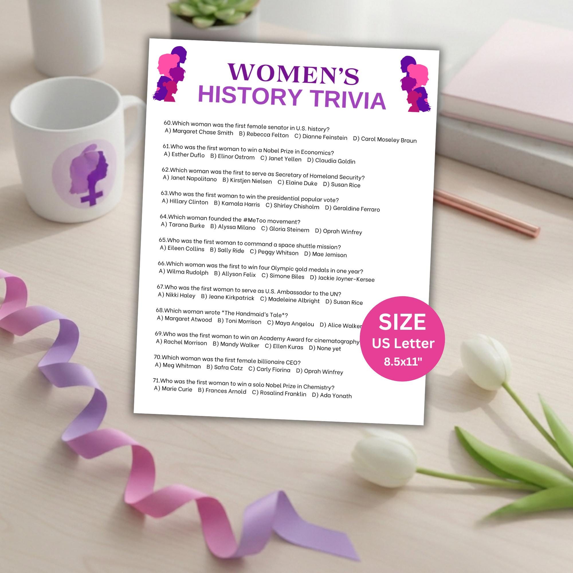 Womens History Month Trivia Game | International Women's Day Quiz ...