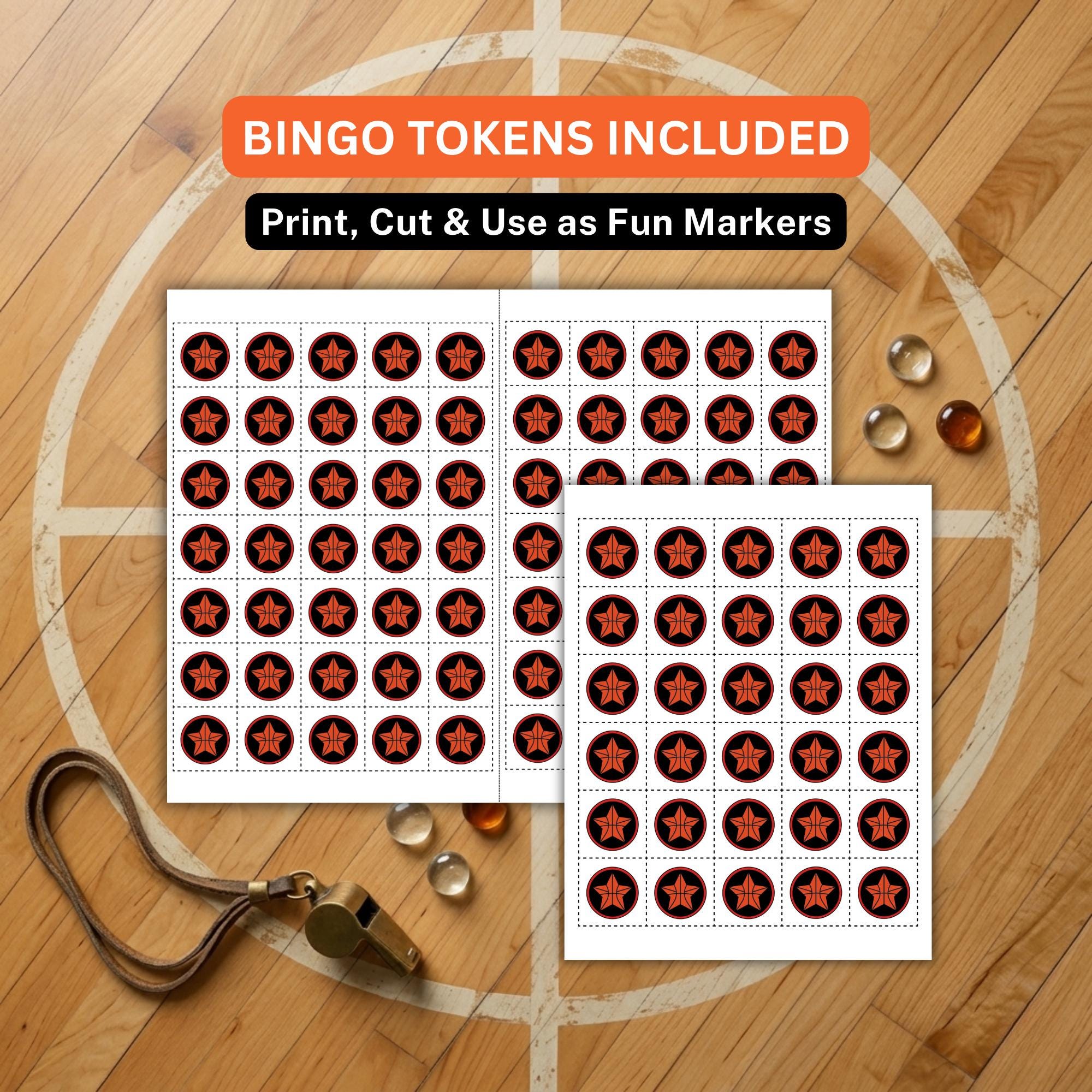 Basketball Bingo Game Printable, Fun College Basketball Party Game ...