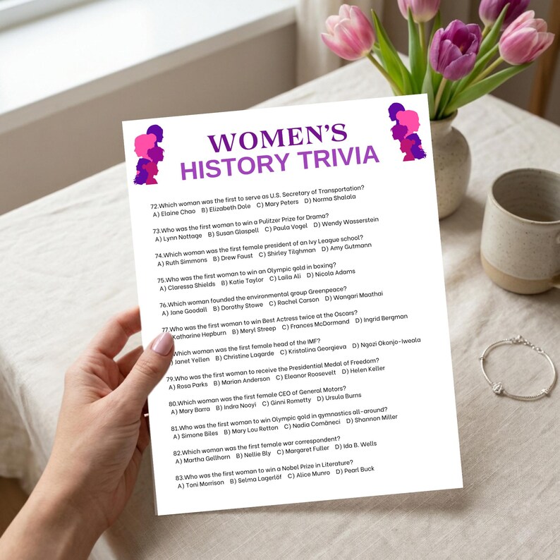 Womens History Month Trivia Game | International Women's Day Quiz ...