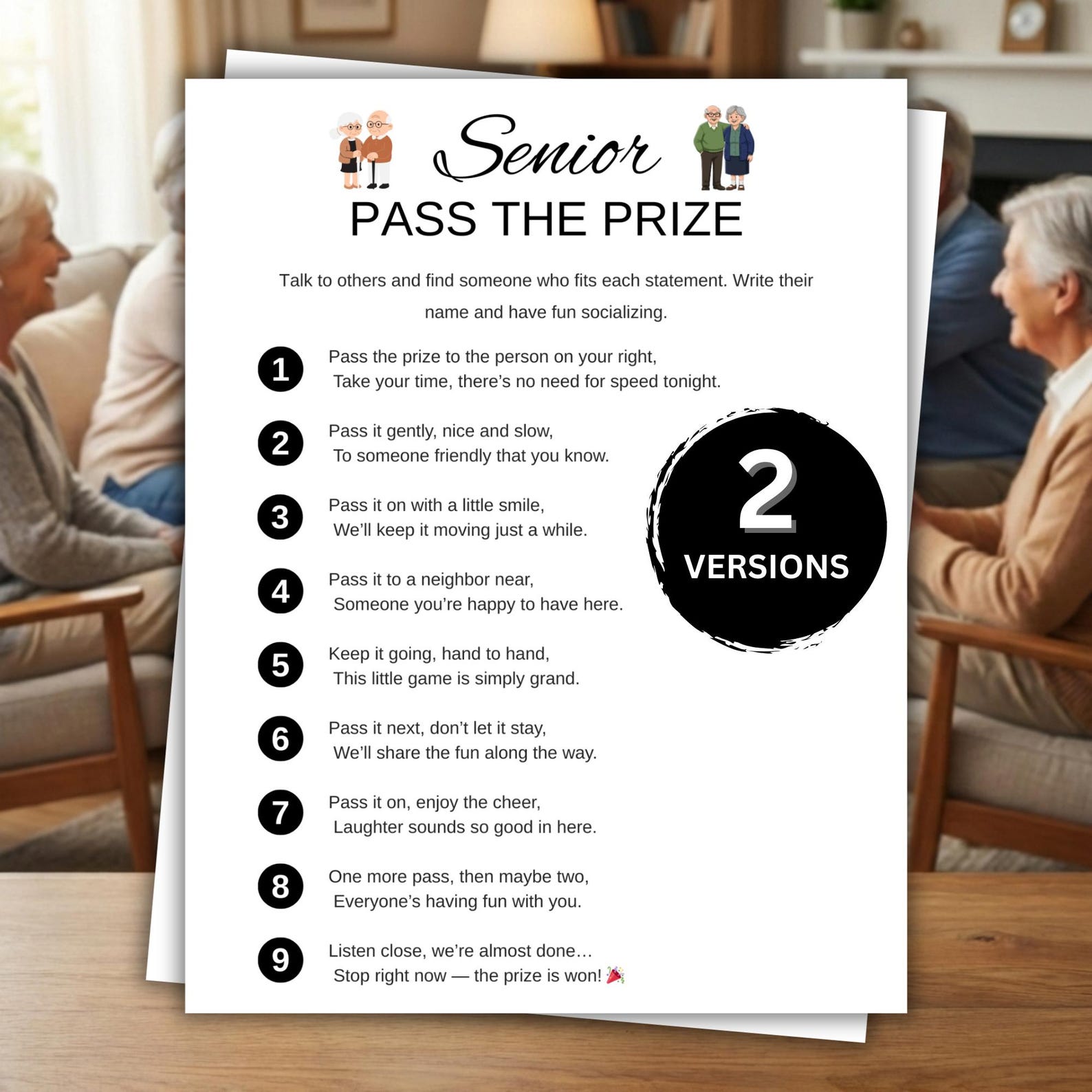 Pass the Prize Game for Seniors – Funny Senior Games, Retirement Party ...