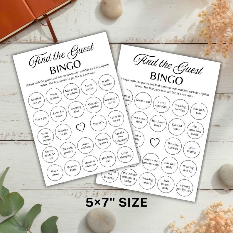 Find the Guest Bingo | Printable Wedding Guest Bingo Game | Funny ...
