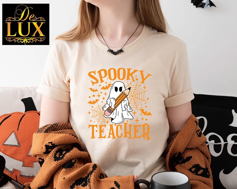 Spooky Teacher Shirt, Teacher Halloween Shirt, Teacher Ghost Shirt ...