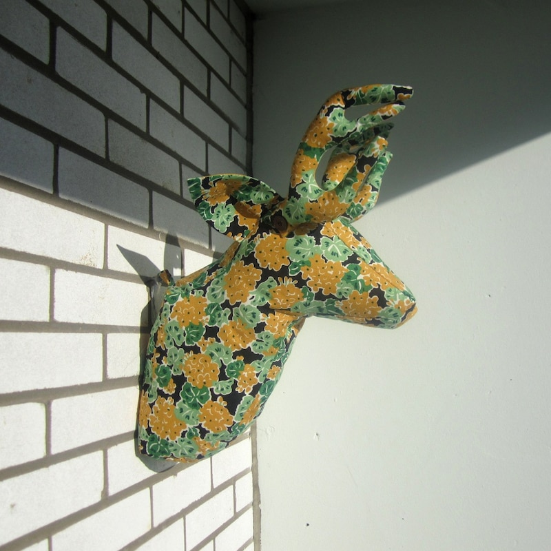 Deer Head Mount Fabric - Etsy