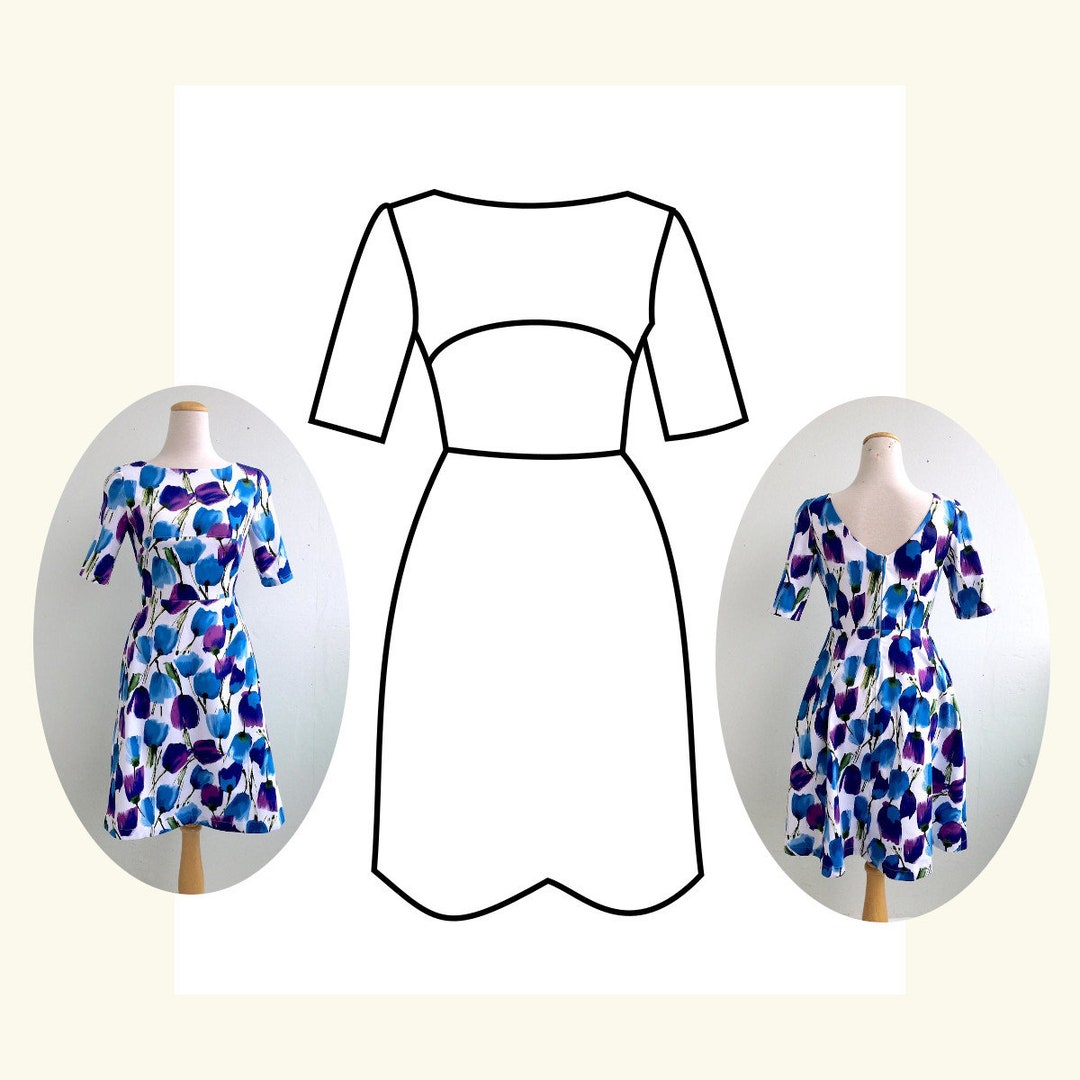 Sewing Pattern PDF With A0 File, the Wicked Witch Dress, Women's Fit ...