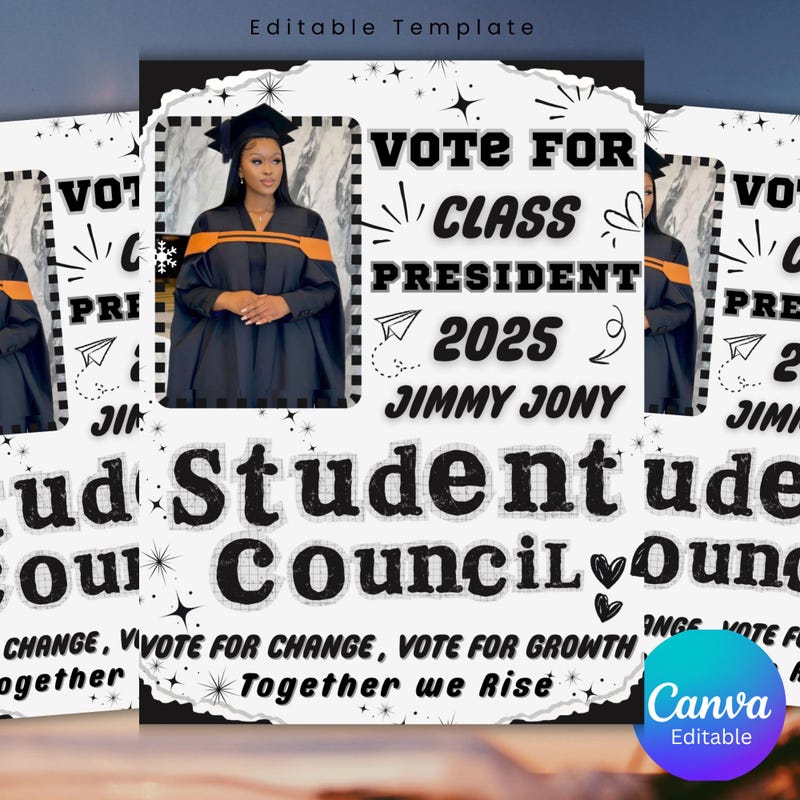Class President Posters - Etsy